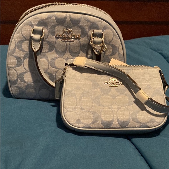Coach | Bags | Coach Blue Signature Satchel Collection | Poshmark